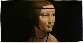 Sablio Ručník Dáma s hranostajem - Leonardo da Vinci - 70x140 cm