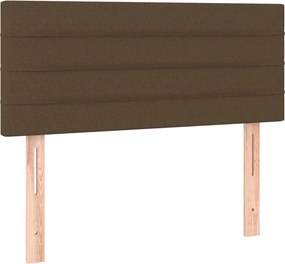 Box spring postel s matrací tmavě hnědá 120x200 cm textil 3140124