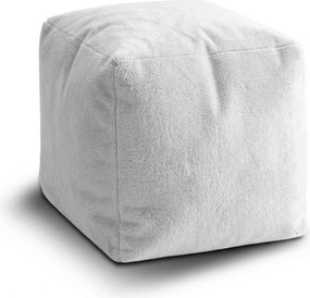 Sablio Taburet Cube SOFTY - Cloud White - 40x40x40 cm