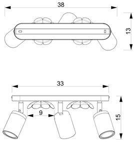 Bodové svítidlo FLOWER 3xGU10/8W/230V bílá