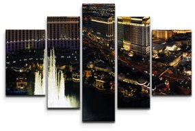 Sablio Obraz - 5-dílný Las Vegas - 125x90 cm
