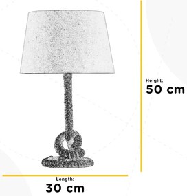 ONLI - Stolní lampa CORDA 1xE27/22W/230V 50 cm béžová