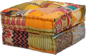 vidaXL 2místný modulární pouf pruhovaný textil [244977] Barva: Patchwork