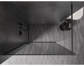 Mexen Kioto-F, sprchová zástěna s rámem 90 x 202 cm, 8 mm grafit, grafitový profil, 800-090-104-66-40