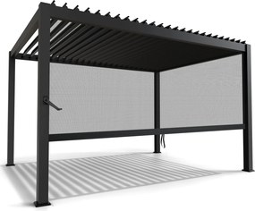 Juskys Lamelová pergola Tahiti 3 × 4 m s boční stěnou 4 m
