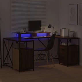 Stůl Hnědý dub Kompozitní dřevo 182 x 101 x 87,5 cm 3376140