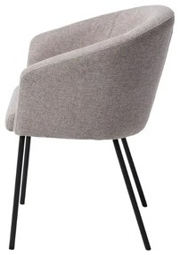 Designová jídelní židle Paulina světle šedá