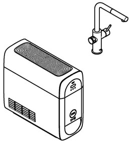 GROHE 31539000 - Dřezová baterie BLUE HOME L-výpusť lesklý chrom