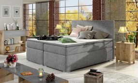 Postel Boxspring Divalia 200x180, krémová (koženka - bd 07)