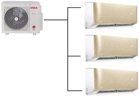 Klimatizace Vivax Design R+ gold 1+3 (2,7kW + 2,7kW + 3,5kW) Multi-split R32