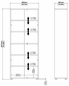 Tvilum Knihovna Office 421 bílá