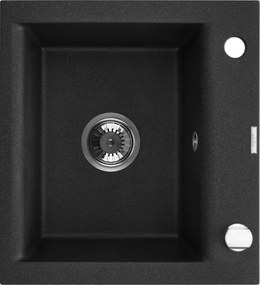 Invena Tesalia, 1-komorový granitový dřez 440x480x160 mm a chromový sifon, INV-AZ-01-041-B Leták: https://cloud.invena.pl/s/nnXaZKg3crBrRkz/download?path=%2FPliki%20do%20strony%20www%2FAZ-01-041-B/Inne/AZ-01-Z41-B-ulotka-ENG…