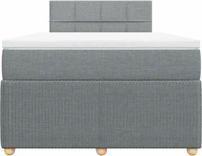 Box spring postel s matrací světle šedá 120 x 200 cm textil 3289723