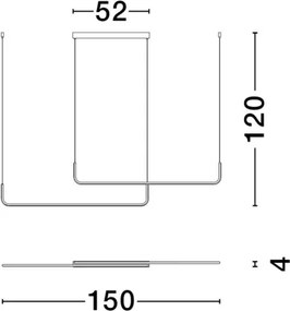 Závěsné LED svítidlo NOVA LUCE STRITA 40W 3000K 9006089 stmívatelné Triac