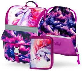 BAAGL 3 SET Zippy Jednorožec Království: aktovka, penál, sáček