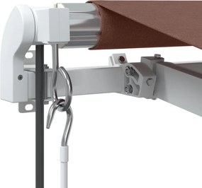 Automatická zatahovací markýza s LED hnědá 400 x 350 cm 3215390