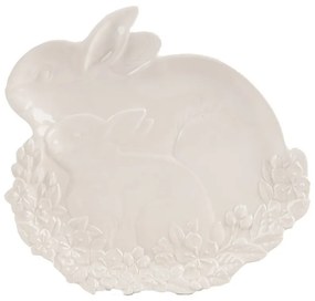 Keramický talířek/ miska ve tvaru králíčků Rabbit - 23*24*2 cm