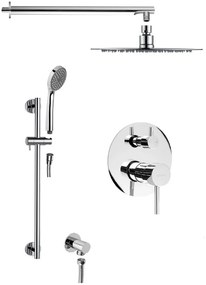 Sapho RHAPSODY podomítkový sprchový set s pákovou baterií, 2 výstupy, posuvný držák sprchy, chrom - 5583Q-02