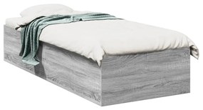 Rám postele šedý sonoma 90 x 190 cm kompozitní dřevo
