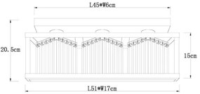 Globo 15697-3D - Lustr přisazený MATHILDE 3xE27/40W/230V