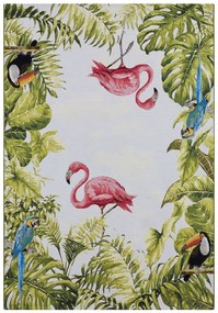 Hanse Home, Kusový koberec Flair 105616 Tropical Birds Multicolored – na ven i na doma, 200x285, vícebarevná, chodba / předsíň