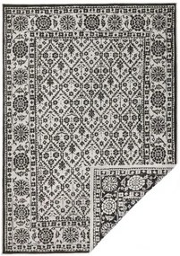 NORTHRUGS - Hanse Home koberce Kusový koberec Twin-Wendeteppiche 103113 schwarz creme – na ven i na doma - 80x350 cm