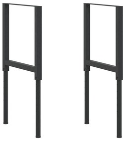 Nastavitelné rámy pracovního stolu 2 ks kov 55 x (69–95,5) cm 147931