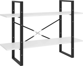 Knihovna s 5 policemi bílá 100 x 30 x 175 cm kompozitní dřevo 3081998
