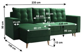 Rozkládací sedací souprava BLEKY Tempo Kondela