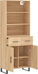 Skříň highboard dub sonoma 69,5 x 34 x 180 cm kompozitní dřevo 3200540