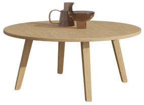 Benlemi Kulatý konferenční stolek z dubového masivu ROTA 90 cm nízký