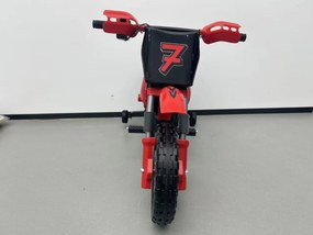 AIYAPLAY Elektrická dětská motorka 12 V se 2 odnímatelnými pomocnými koly, 2 motory, zadní odpružení, hudba, 3 km/h, 3-6 let, červená