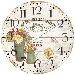 Postershop Nástěnné skleněné hodiny: Le Bouquet de Provence - 30 cm