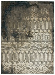 Moderní kusový koberec VERSAGE 2188A krémový / modrý Rozměr: 120x170 cm