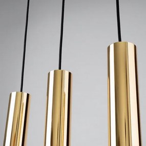 Závěsná lampa SOLLUX LAGOS 3 leštěné zlato GU10 3x10W bez žárovky SL.1201