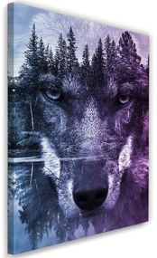 Obraz na plátně Vlk Lesní zvířata Příroda - 80x120 cm