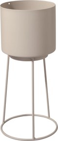 Livarno® Květináč s kovovým stojanem, 14 cm (béžová)