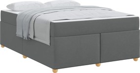 Rám postele s matrací Tmavě šedá 160 x 200 cm textil 3399364