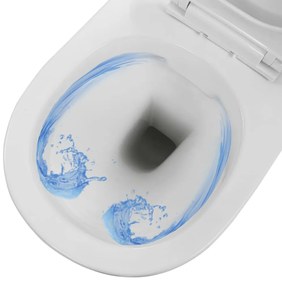 Závěsné WC bez okraje keramické bílé,  145237