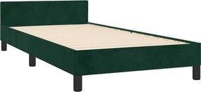 Rám postele bez matrace tmavě zelená 100 x 200 cm samet 3125986