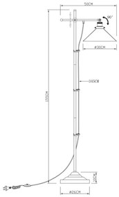 Globo 15053S - Stojací lampa LENIUS 1xE27/60W/230V