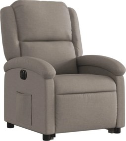 Elektrické zvedací polohovací křeslo taupe textil 3204196