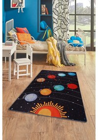 Tmavě modrý dětský koberec Galaxy, 140 x 190 cm