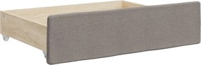 Válenda s přistýlkou a zásuvkami taupe 90 x 200 cm textil 3196873