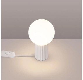 Sollux SL.1711 - Stolní lampa HALO 1xG9/8W/230V pr. 12 cm bílá