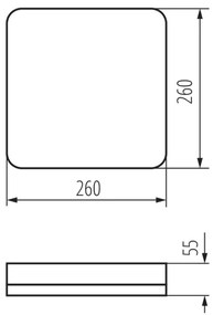 Kanlux 37296- LED Technické stropní svítidlo IPER LED/26W/230V IK10 IP65 hranatý bílá