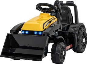 Ramiz Traktor buldozer G320 pro nejmenší děti žlutý + pohyblivá lžíce + melodie + klakson + LED světla