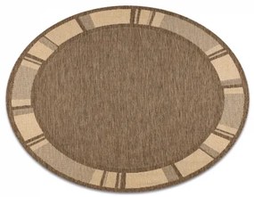 Dywany Luszczow Kusový koberec kulatý SISAL FLOORLUX 20195 káva, mais Rozměr koberce: 160 cm KRUH