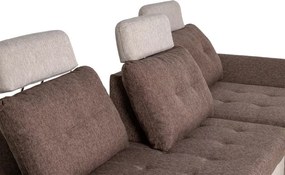 Moderní rohová sedací souprava DIOR s rozkladem, hnědá (orion 3040 06/02), levá