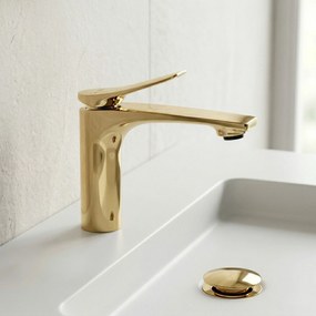 Rea Vision Premium, umyvadlová baterie h-140, zlatá lesklá, REA-B6341